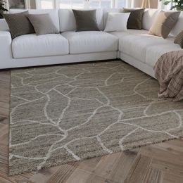 Wollteppich Wecon Home "Hamptons FORTYONE", grau (taupe), B:80cm H:15mm L:300cm, Schurwolle, Teppiche, L&auml;ufer, Schurwolle, Kurzflor, Wohnzimmer, elegant, robust, Stein