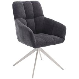 Drehstuhl Home Affaire "Nizza", grau (anthrazit), B:61cm H:90cm T:66cm, St&uuml;hle, Drehstuhl, 180 Grad Drehfunktion, komfortable Polsterung, stabiles Gestell