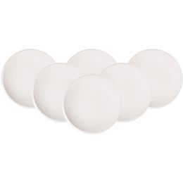 Villeroy & Boch Speiseteller VILLEROY & BOCH "Speiseteller NewMoon &oslash; 27 cm 6er Set wei&szlig;", wei&szlig;, L:27cm, Speiseteller, Speiseteller