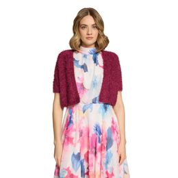 Strickjacke Vera Mont "Damen mit Effektgarn", Damen, Gr. L, schwarz fuchsia, Strick, Obermaterial: 100% Polyester, straight fit, Strickjacken Strickjacke