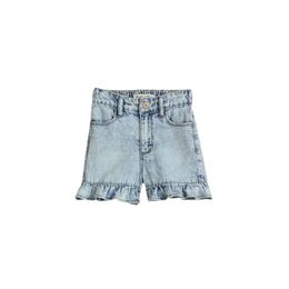 Marc O'Polo Shorts MARC O'POLO "mit R&uuml;schen", M&auml;dchen, Gr. 116, Normalgr&ouml;&szlig;en, mid blau denim, Obermaterial: 100% Baumwolle, unifarben, regular fit kurz, Hosen Shorts
