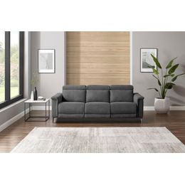 3-Sitzer OTTO HOME "LUND B: 222 cm - OTTO. Verl&auml;ssliche Qualit&auml;t. Mit Relaxfunktion", grau (anthrazit), B:222cm H:97cm T:100cm, Webstoff 100% Polyester, Sofas, in 2 Sitzen (links/rechts), manuell/elektrisch (USB-C), Kopfteilverst., Topseller