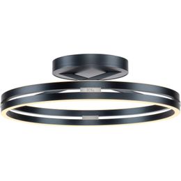 NEUHAUS PURE LED Deckenleuchte "PURE Loop", mystic grau, 1, &Oslash; 60cm H: 17,8cm, 1 Stk., Leuchten, Dimmbar &uuml;ber Fernbedienung, CCT, separat steuerbar, LED Deckenleuchte