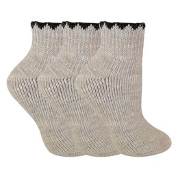 3 Paar Damen Kurze Socken aus Alpaka-Wolle mit Feuchtigkeitsableitung