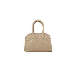 Giulia Monti Schultertasche Grau Beige