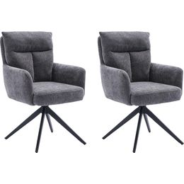 Esszimmerstuhl Home Affaire "Monaco", grau (grau, schwarz, grau), B:59cm H:92,5cm T:67,5cm, St&uuml;hle, Esszimmerstuhl, verschiedene Gestelle w&auml;hlbar, Belastbar bis 120 Kg, Topseller
