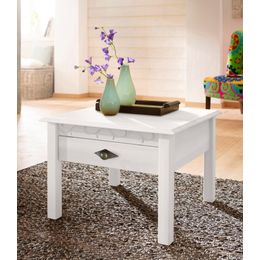 Couchtisch OTTO HOME "Laura", wei&szlig;, B:60cm H:42cm T:60cm, Tische, Couchtisch, 60/60 cm, mit einer Schublade, zus&auml;tzlicher Stauraum