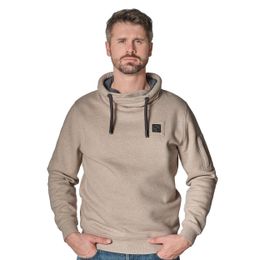 Strickpullover Casamoda "Casamoda Pullover uni", Herren, Gr. L, champagner beige, 70% Baumwolle, 30% Polyester, Pullover Strickpullover