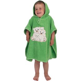 WEWO-Fashion Badeponcho WEWO FASHION "8031", gr&uuml;n, L:60cm, Frottier, Hausm&auml;ntel, Kapuze