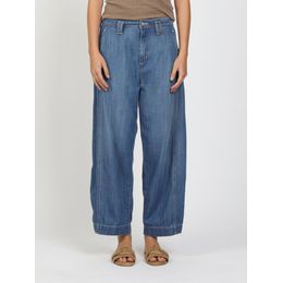 Loose-fit-Jeans Gang "94SINA CHINO", Damen, Gr. 28, N-Gr, essential wash, Denim/Jeans, Obermaterial: 50% Baumwolle, 50% Modal, l&auml;ssig geschnitten lang, Jeans, Light Denim, Barrel Fit
