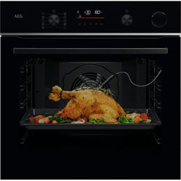 AEG Pyrolyse Backofen "TR6PB50WSB", Energieeffizienz: A++ (A+++-D), schwarz, B:59,6cm H:58,9cm T:56,9cm, Back&ouml;fen, Knusprig & saftig: SteamCrisp mit 25 % Dampf f&uuml;r leckere Ofengerichte