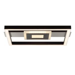 Brilliant LED Deckenleuchte "Baldo", schwarz, eisenfarben, 1, H: 5cm, 1 Stk., Leuchten, 28 x 30 cm, 2200 lm, 3000 K, dimmbar, schwarz matt, LED Deckenleuchte