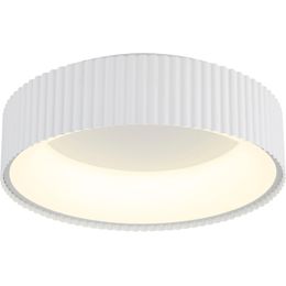 Globo LIGHTING Deckenleuchte "KEMP", wei&szlig; matt, 1, &Oslash; 46cm H: 13cm, 1 Stk., Leuchten, LED Deckenleuchte wei&szlig; matt, dimmbar, Memoryfunktion, modern, Deckenleuchte