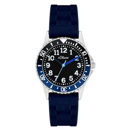 Quarzuhr s.Oliver "The Happy Time", blau, Armbanduhren, Kinder, Quarzuhr, Armbanduhr, Silikonarmband, Kinderuhr, M&auml;dchen, Junge, analog