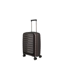 Trolley Travelite "AIR BASE Reisekoffer Hartschale", Gr. B/H/T: 39cm x 55cm x 23cm 43 l, coffee, Polypropylen, Koffer, kratzresistenter Oberfl&auml;che und cleverer Innenaufteilung
