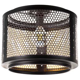 NOWA Deckenleuchte "VITO", schwarz, &Oslash; 40cm H: 33cm, 1 Stk., Leuchten, Deckenlampe Wohnzimmer-Leuchte Schlafzimmer-Leuchte Flur K&uuml;che, Deckenleuchte