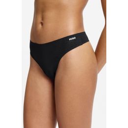 Tanga HUGO UNDERWEAR "SHADOW", Damen, Gr. L, schwarz 001, Webqualit&auml;t, Obermaterial: 83% Polyamid, 17% Elasthan, k&ouml;rpernah, Unterhosen Tanga