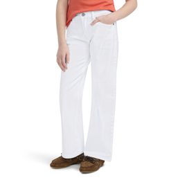 5-Pocket-Jeans LEVI'S KIDS "LVG WIDE LEG JEANS", M&auml;dchen, Gr. 8 (128), N-Gr, hellwei&szlig;, Denim/Jeans, Obermaterial: 98% Baumwolle, 2% Elasthan, lang, Jeans 5-Pocket-Jeans, mit weitem Bein - for GIRLS