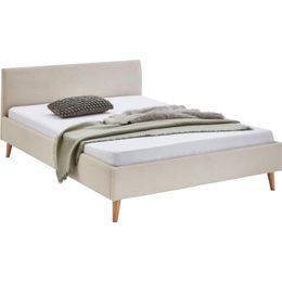 Meise M&ouml;bel Polsterbett MEISE.M&Ouml;BEL "Wicki", beige, B:145cm L:208cm, Betten, Polsterbett, 140x200cm, Cordstoff