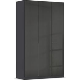 Dreht&uuml;renschrank OTTO HOME "Kleiderschrank Schrank Garderobe AGORDO Schlafzimmer", grau (graumetallic, effektgrau hochglanz), B:136cm H:229cm T:54cm, Holzwerkstoff, Schr&auml;nke, Dreht&uuml;renschrank, durchdachte Innenausstattung, in 8 Breiten und 2 H&ouml;hen MADE IN GERMANY, Topseller