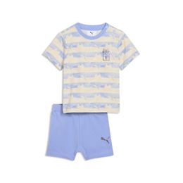 Trainingsanzug Puma "X GABBY'S DOLLHOUSE MINICATS TEE AND SHORTS SET INF", Jungen, Gr. 104, intense lavender, Jersey, Obermaterial: 100% Baumwolle. Obermaterial Hose: 95% Baumwolle, 5% Elasthan, bedruckt, regular fit, Sportanz&uuml;ge Trainingsanzug, zweiteiliges Set, ohne Kapuze, Regular Fit, f&uuml;r Children