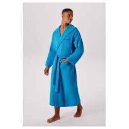 Unisex-Bademantel Kangaroos "Cassidy, f&uuml;r Damen & Herren, Standardl&auml;nge & &Uuml;berl&auml;nge" Gr. XL, t&uuml;rkis, L:136cm, Walkfrottee, Hausm&auml;ntel, mit Taschen, M&auml;nner und Frauen, Baumwolle, Reise, Hotel, Sauna, S-3XL