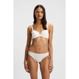 B&uuml;gel-BH BOSS "UNDERWIRE BRA CI", Damen, Gr. 70, Cup D, wei&szlig; (open wei&szlig; 119), Jersey, Obermaterial: 95% Viskose, 5% Elasthan, unifarben, k&ouml;rpernah, BHs B&uuml;gel-BH, mit BOSS Schriftzug auf den Tr&auml;gern