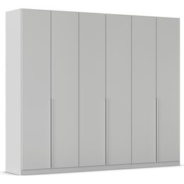 Dreht&uuml;renschrank OTTO HOME "Kleiderschrank Schrank Garderobe AGORDO Schlafzimmer", grau (seidengrau), B:271cm H:229cm T:54cm, Holzwerkstoff, Schr&auml;nke, Dreht&uuml;renschrank, durchdachte Innenausstattung, in 8 Breiten und 2 H&ouml;hen MADE IN GERMANY, Topseller