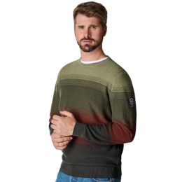 Strickpullover Casamoda "Casamoda Pullover gestreift", Herren, Gr. XL, gr&uuml;n (dunkelgr&uuml;n), 100% Baumwolle, Pullover Strickpullover