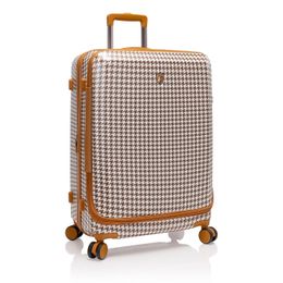 Koffer Heys "EZ Fashion, in verschiedenen Farben und Gr&ouml;&szlig;en", Gr. B/H/T: 46cm x 66cm x 29cm 82 l, braun (houndstooth pattern), Polycarbonat, Koffer, Heys Reisegep&auml;ck Koffer Volumenerweiterung