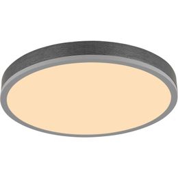 Globo LIGHTING Deckenleuchte "DORO", silberfarben, &Oslash; 45cm H: 8,5cm, 1 Stk., Leuchten, Deckenlampe Wohnzimmer-Leuchte Schlafzimmer-Leuchte Flur K&uuml;che, Deckenleuchte