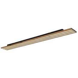 Globo LIGHTING Deckenleuchte "HAYDEN", schwarz matt, 1, H: 6cm, 1 Stk., Leuchten, Schwarze LED-Deckenleuchte, dimmbar, smart, Fernbedienung & Nachtlicht, Deckenleuchte