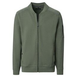 Sweatjacke Casamoda "Casamoda Sweatjacke uni", Herren, Gr. L, gr&uuml;n, 74% Baumwolle, 23% Polyester, 3% Elasthan, Sweatjacken Sweatjacke