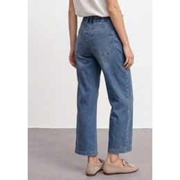 Loose-fit-Jeans Street One, Damen, Gr. 26, L&auml;nge 26, medium blau wash, Jeans, 98% Baumwolle, 2% Elasthan, unifarben, 7/8-L&auml;nge, Jeans, Middle Waist