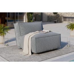 Ambia Garden Loungesofa, Grau, Textil, 1-Sitzer, 95x80x95 cm, wetterbest&auml;ndig, regenabweisend, lichtecht, Loungem&ouml;bel, Outdoorsofas