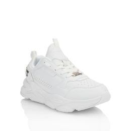 Laufschuh Plein Sport "Lo-Top Turnschuhe", Damen, Gr. 36, Normalschaft, 01, wei&szlig;, Schuhe Laufschuh