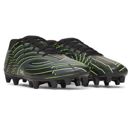Fu&szlig;ballschuh Under Armour "UA U SHADOW CLUB 4 FG", Damen, Gr. 40, schwarz, titan gray, hyper gr&uuml;n, Synthetik, Schuhe Fu&szlig;ballschuh, f&uuml;r Rasenpl&auml;tze