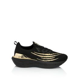 Laufschuh Plein Sport "Tiger", Damen, Gr. 39, Normalschaft, 0293, schwarz, lightgold, Schuhe Laufschuh