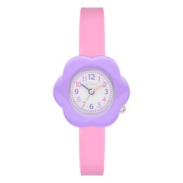Quarzuhr s.Oliver "Flower Power", rosa, Armbanduhren, Kinder, Quarzuhr, Armbanduhr, Silikonarmband, Kinderuhr, M&auml;dchen, analog