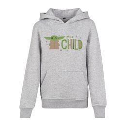 Kapuzensweatshirt MisterTee "MisterTee Herren Kids Mandalorian The Child Hoody", Jungen, Gr. 146/152, erdgrau, 65% Baumwolle, 35% Polyester, unifarben, Sweatshirts