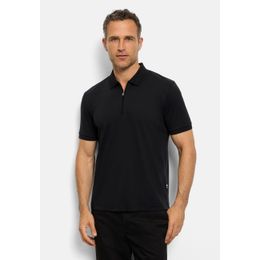 Poloshirt OLYMP "OLYMP Casual Wirk, regular fit", Herren, Gr. L, schwarz, 100% Baumwolle, Shirts