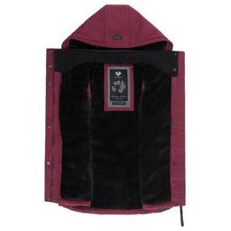 Steppweste Ragwear "Hesty", Damen, Gr. L (40), bordeaux, Au&szlig;enmaterial: 100% Polyester. Innenfutter: 100% Polyester. Wattierung: 100% Polyester, tailliert Po-bedeckend, hoch geschlossener Ausschnitt, Westen Steppweste, Wasserdichte Outdoor-Weste mit abnehmbarer Kapuze