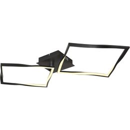 Globo LIGHTING Deckenleuchte "MAXXY", schwarz matt, H: 8,8cm, 1 Stk., Leuchten, Deckenlampe Wohnzimmer-Leuchte Schlafzimmer-Leuchte Flur K&uuml;che, Deckenleuchte