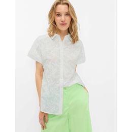 Kurzarmbluse Brax "Style VIV", Damen, Gr. 36, wei&szlig;, Web, 100% Baumwolle, Blusen