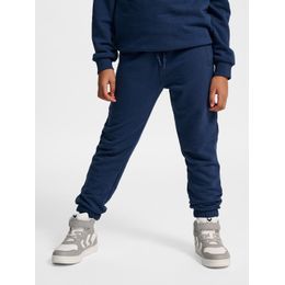 Jogginghose Hummel "HMlJR BASE REGULAR PANTS", M&auml;dchen, Gr. 152, N-Gr, marineblaus, Obermaterial: 60% Baumwolle, 40% Polyester, Hosen Jogginghose, weiches Material, pflegeleicht, strapazierf&auml;hig, sportlicher Stil