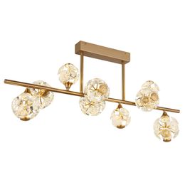 Globo LIGHTING Deckenleuchte "VIRINA", goldfarben, H: 34,5cm, 1 Stk., Leuchten, Deckenlampe Wohnzimmer-Leuchte Schlafzimmer-Leuchte Flur K&uuml;che, Deckenleuchte