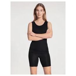 Tanktop Calida "True Confidence", Damen, Gr. XS (36/38), schwarz (ws schwarz), Feinripp, Obermaterial: 70% Schurwolle, 30% Seide, k&ouml;rpernah h&uuml;ftbedeckend, Rundhals, Tops Tanktop, Rundhals, atmungsaktiv, w&auml;rmend, elastisch, Feinripp-Qualit&auml;t