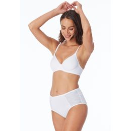 Schalen-BH Schiesser "Air", Damen, Gr. 75, Cup E, 100, wei&szlig;, Microtouch, Obermaterial: 90% Polyester, 10% Elasthan, bequem, BHs Schalen-BH, mit feiner, elastischer Microqualit&auml;t