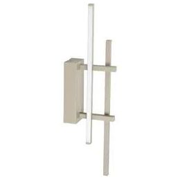 Eglo Wandleuchte "TREPILIANO Wandlampe - Alu, Stahl - LED - 12W - IP20", sandfarben, 1, H: 45,5cm, 1 Stk., Leuchten, Wandstrahler, Wandspot, Wohnzimmer, Flur, L6 x H45,5 x AL15,5 cm, Wandleuchte