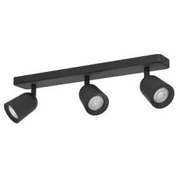 Eglo Deckenleuchte "CAMALDOLI Spotlampe - Stahl - GU10 - 3X10W - IP20", schwarz, 3, H: 11,5cm, 1 Stk., Leuchten, Wandleuchte, Wandspot, schwenkbar, Strahler, L52 x B4,5 x H11,5 cm, Deckenleuchte